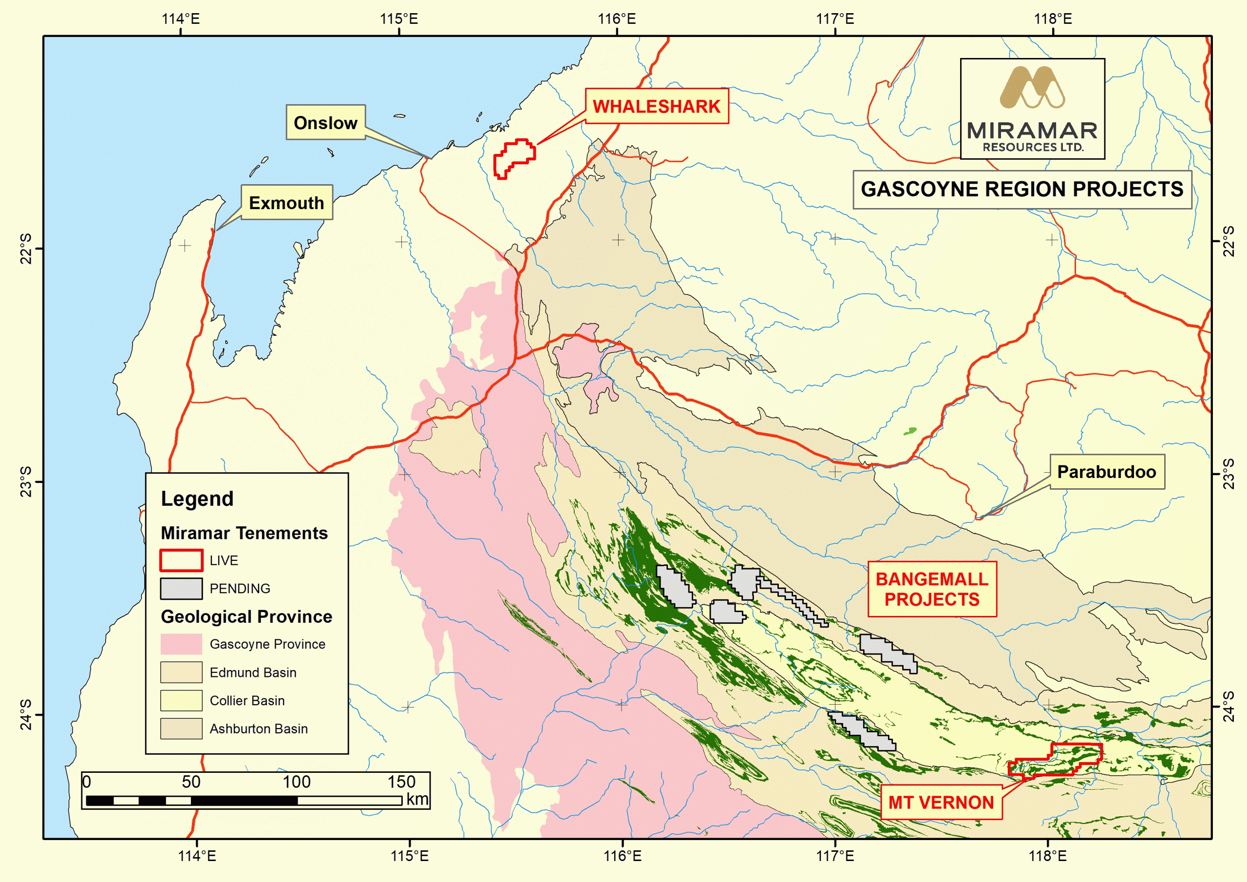 Gascoyne Region Projects - Miramar Resources Ltd